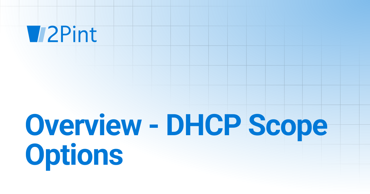 Overview - DHCP Scope Options | 2PXE Server 3.6 | Product Documentation