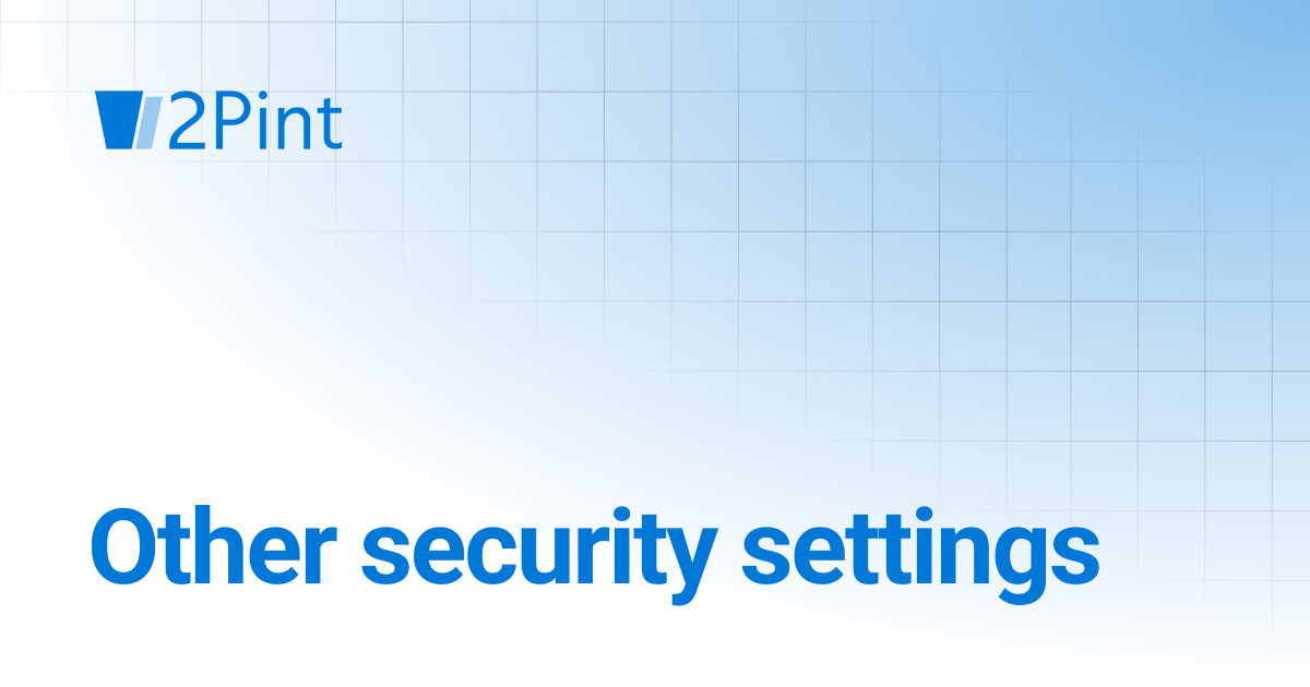 Other security settings | DeployR | Product Documentation