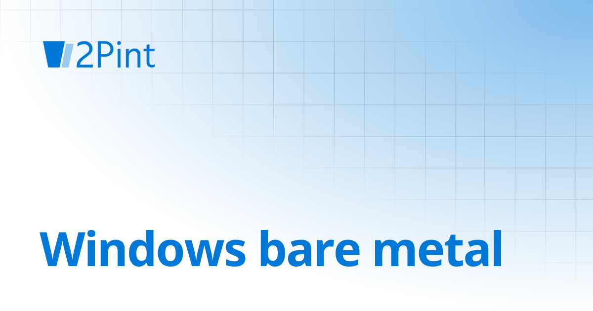 Windows bare metal | DeployR | Product Documentation