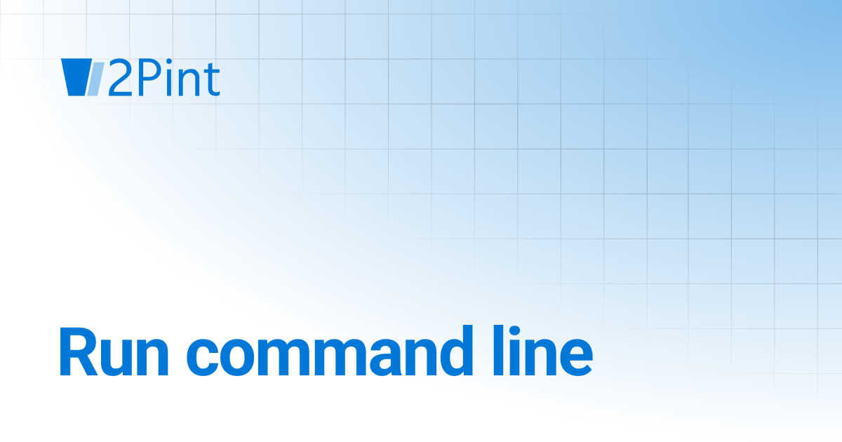Run command line | DeployR | Product Documentation
