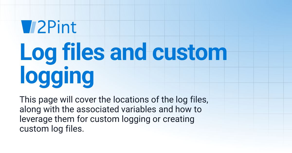Log files and custom logging | DeployR | Product Documentation