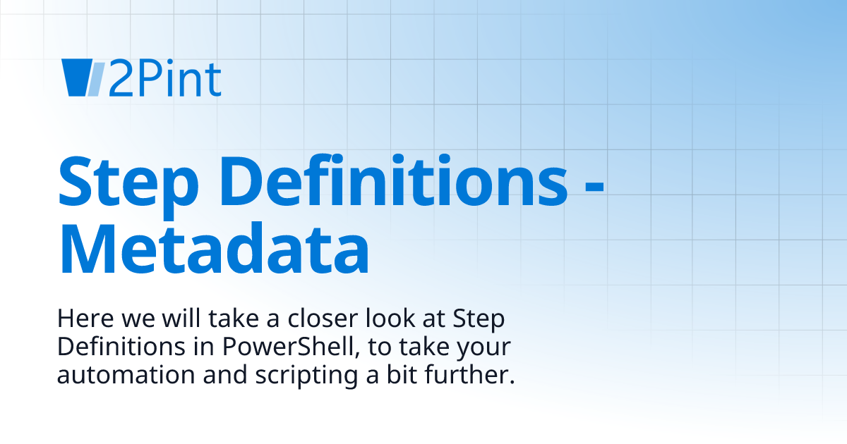 Step Definitions - Metadata | Product Documentation