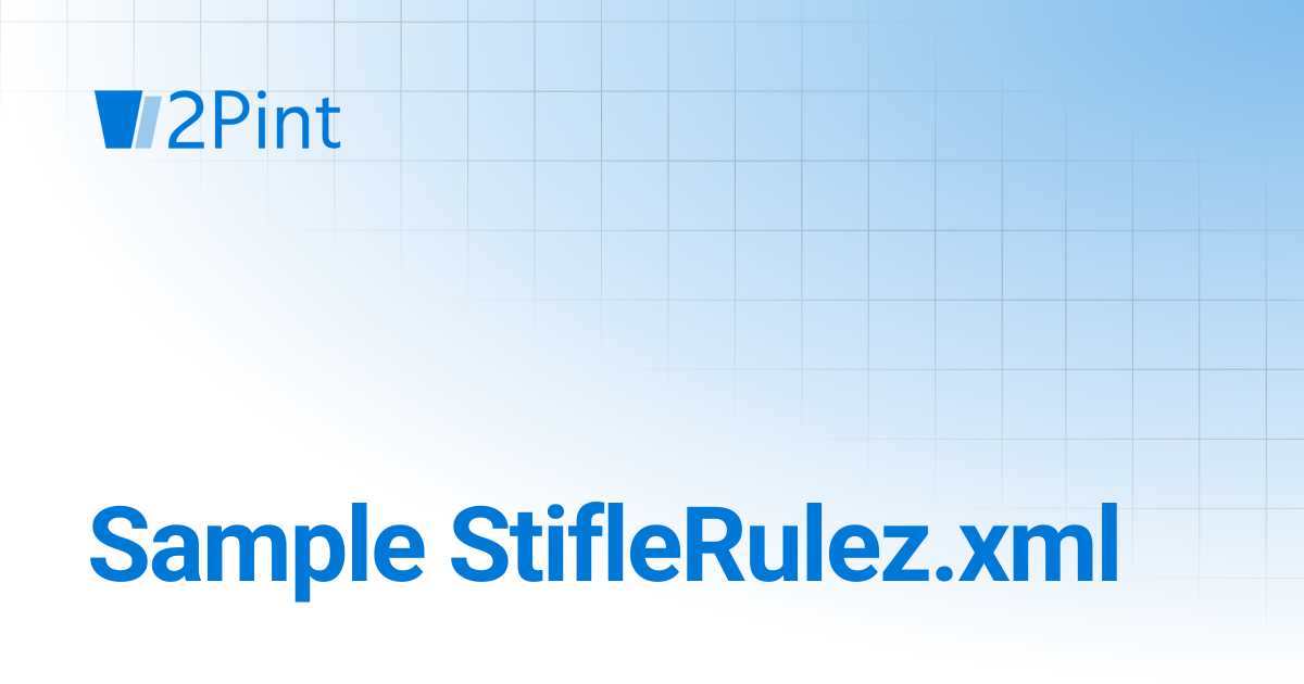 Sample StifleRulez.xml | StifleR | Product Documentation
