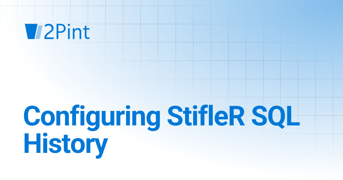 Configuring StifleR SQL History | StifleR | Product Documentation