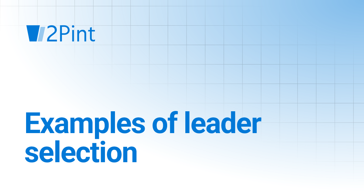 Examples of leader selection | StifleR | Product Documentation